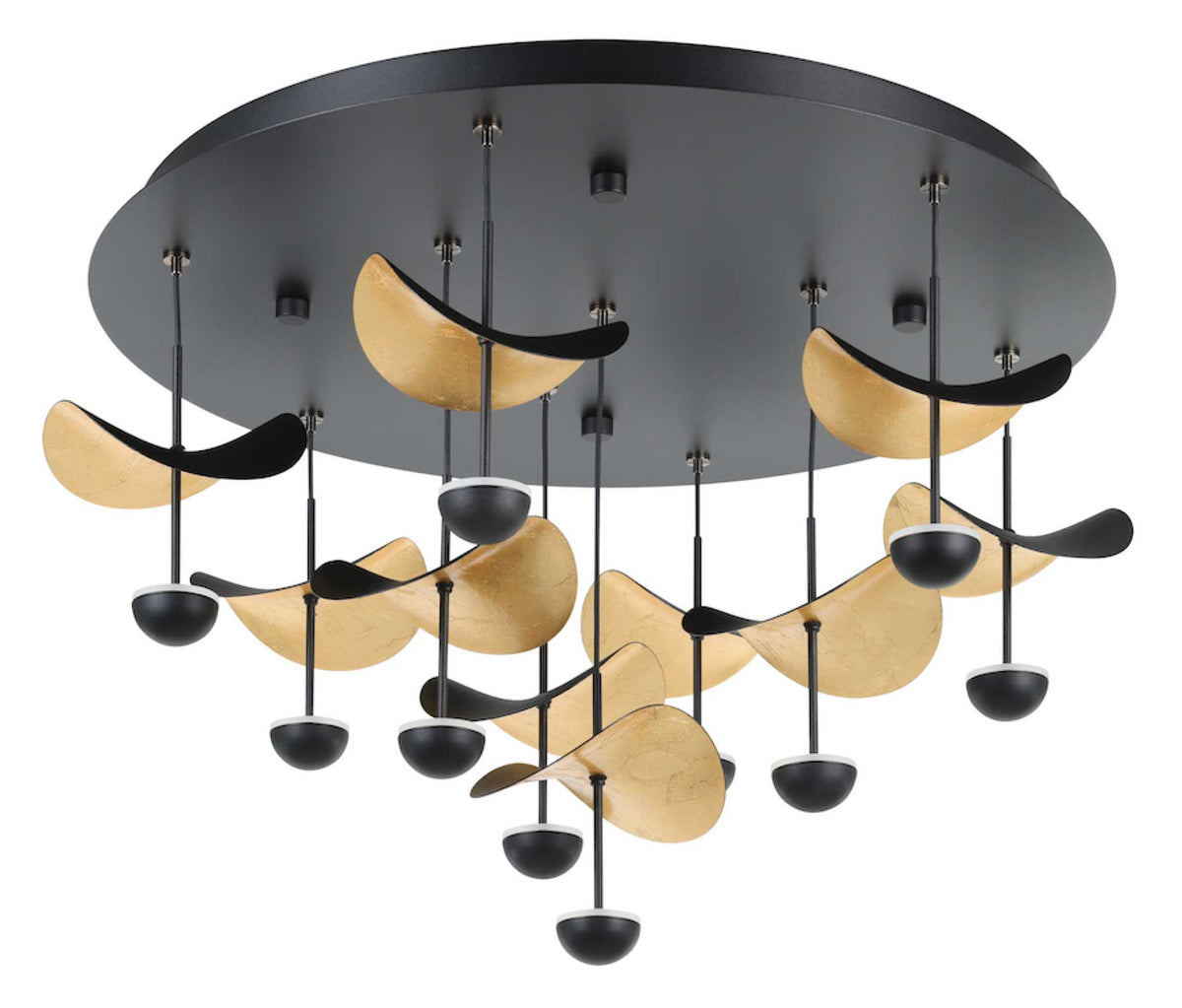 DRACERA Flush mount Black, Gold INTEGRATED LED - 205804A | EGLO