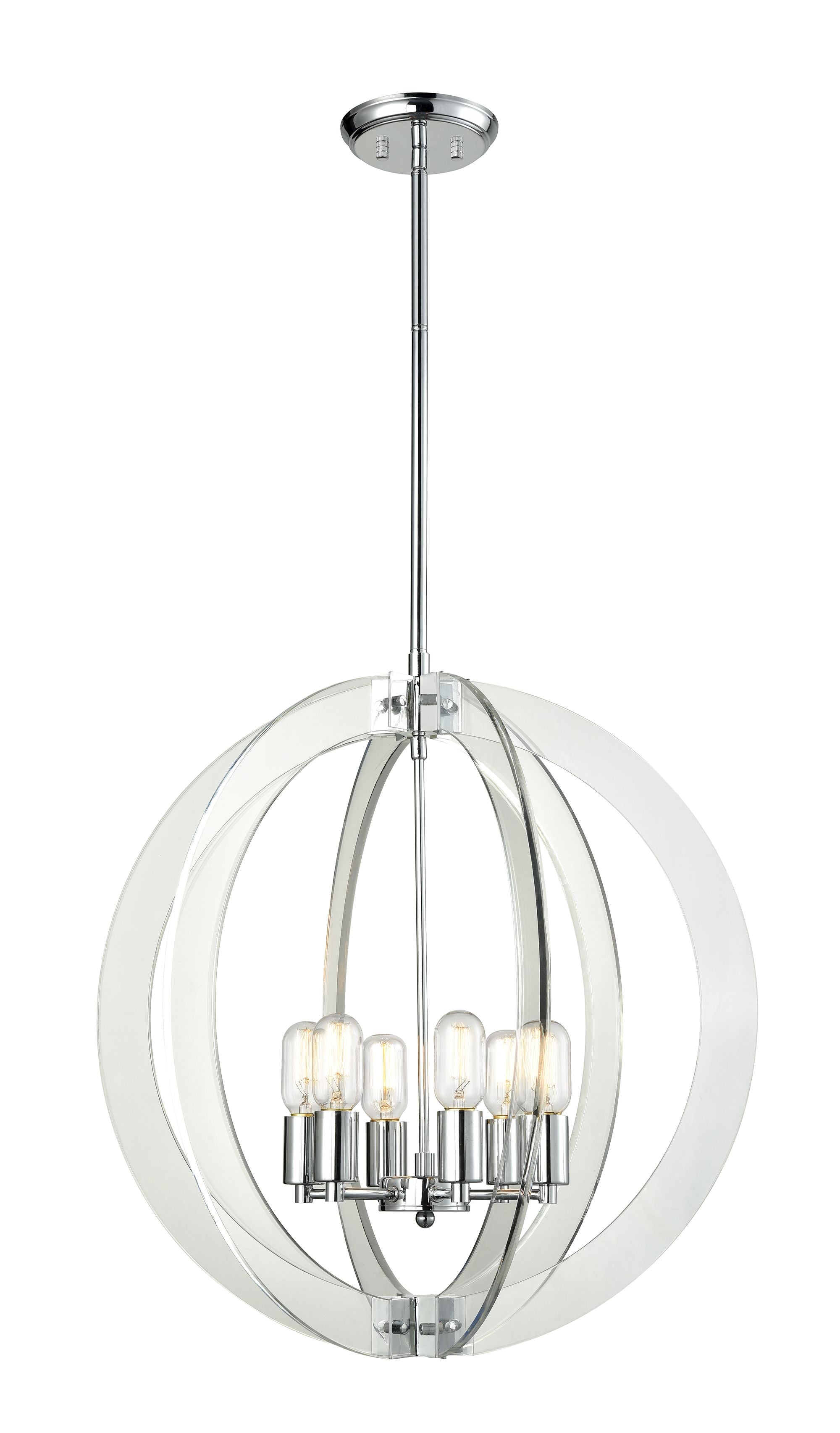 DANGLE-CANDLE Chandelier Chrome - C61506CH | MATTEO