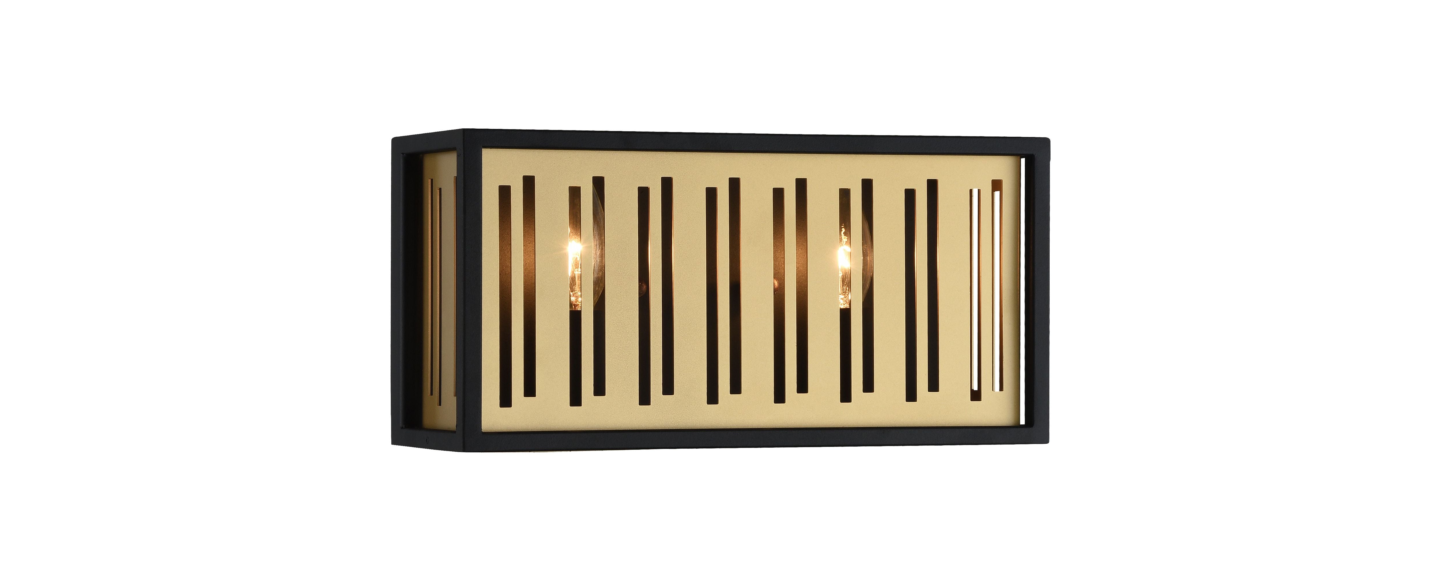 GOLDENGUILD Wall sconce Black, Gold - W67702MB | MATTEO